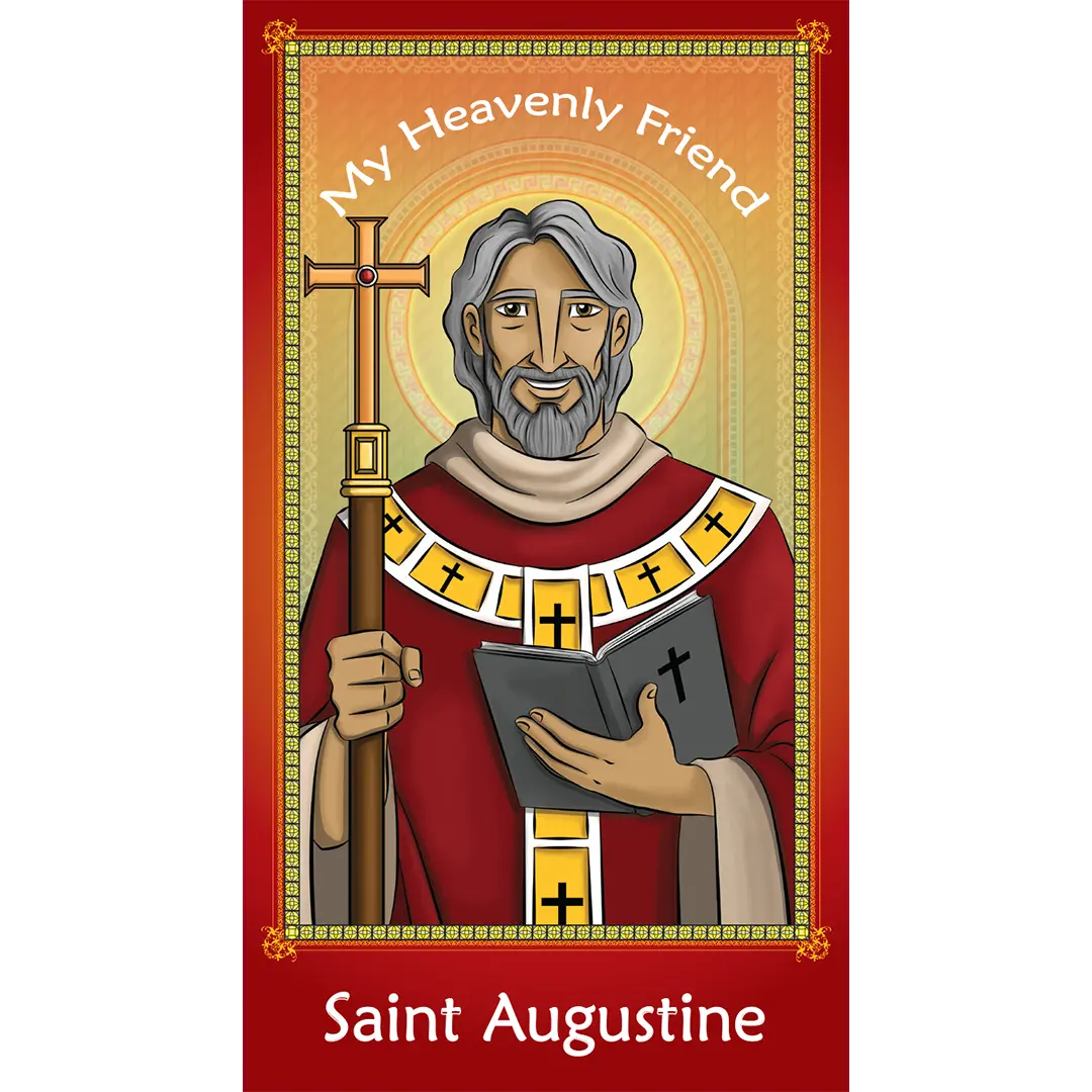Prayer Card - Saint Augustine - Holy card for Catholic kids