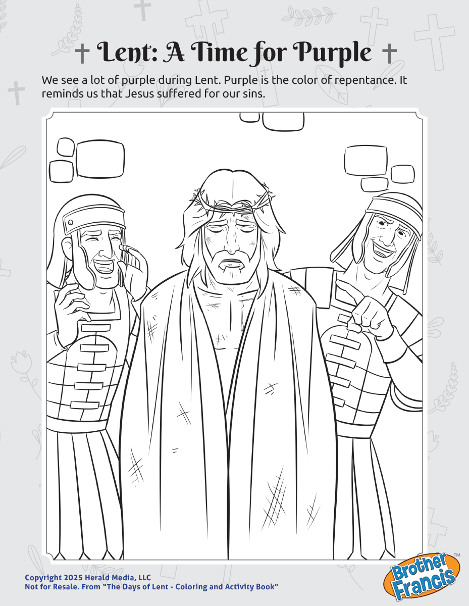 Download and Print - Lent Coloring Page: Remembering Jesus' Suffering