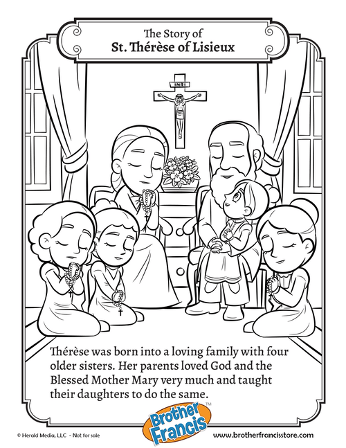 Free Coloring Pages - God's Princesses St. Thérèse of Lisieux & St. Ka
