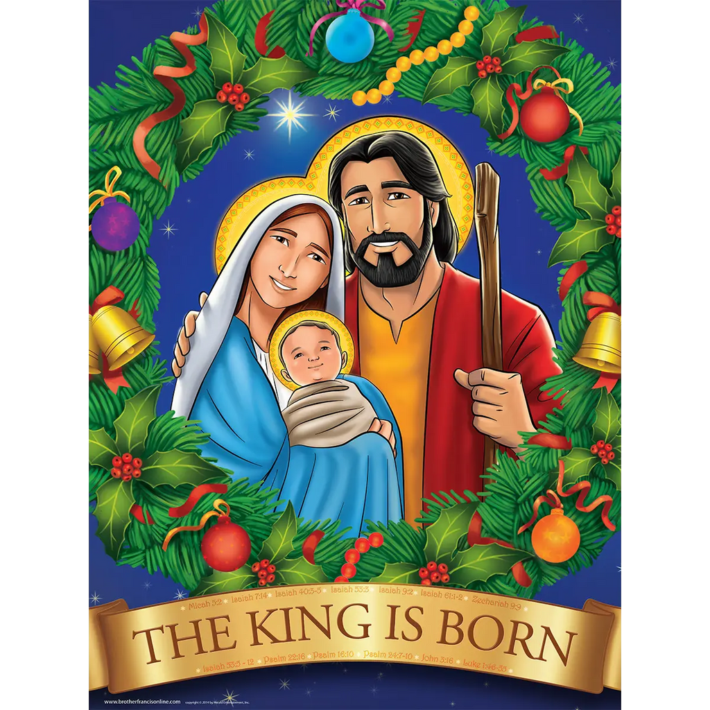 The King is Born Christmas large poster 18x24