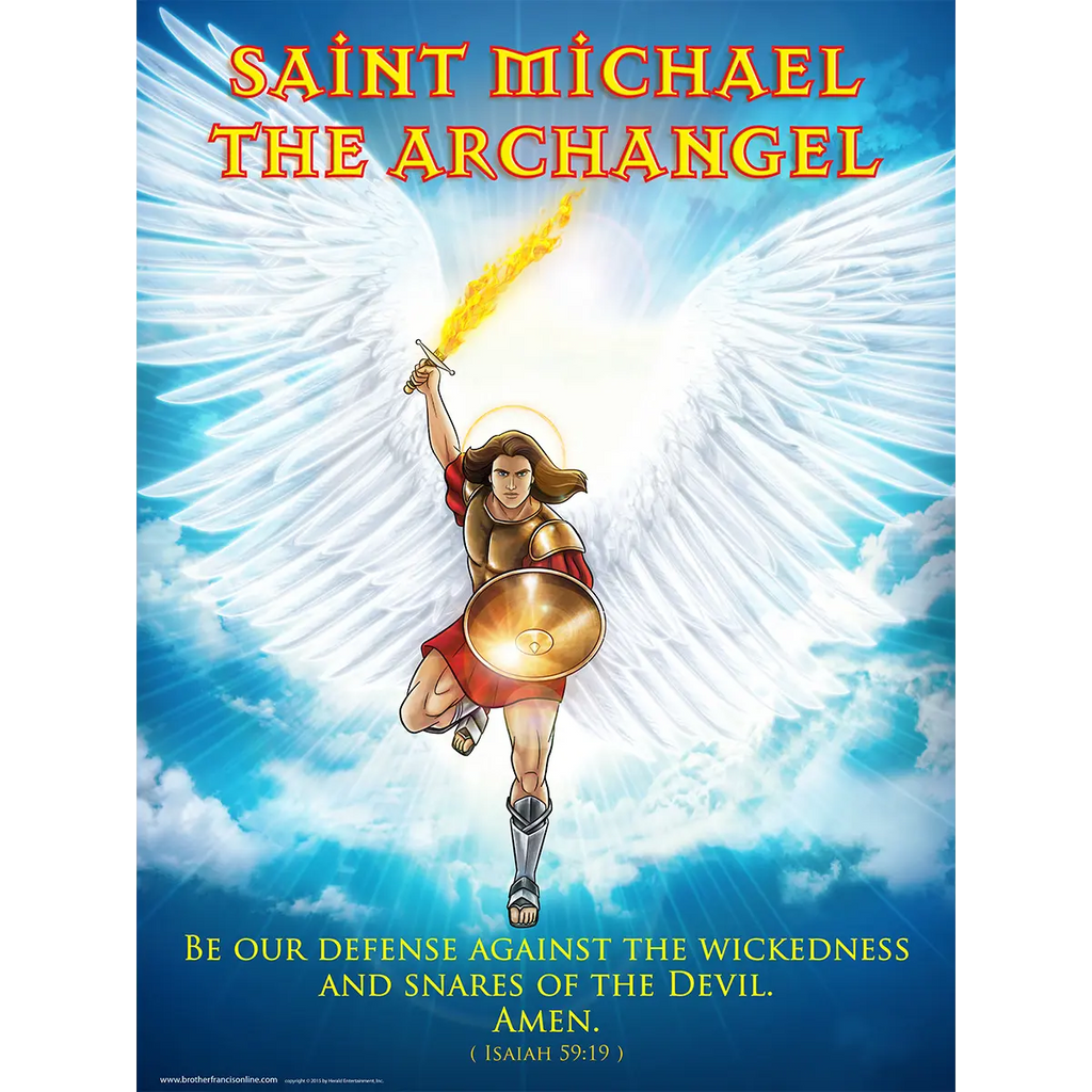 Saint Michael large poster 18x24