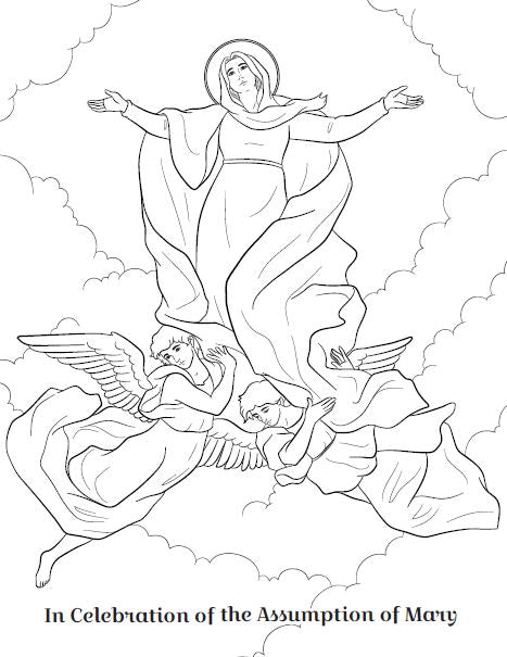 Virgin Mary Coloring Images