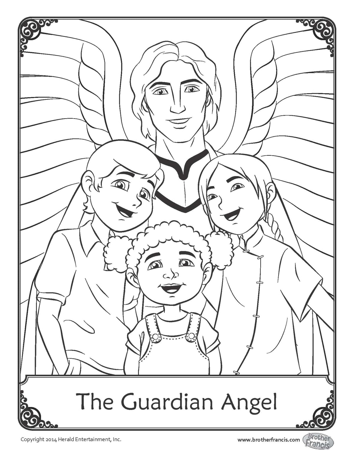 angel tells mary coloring page