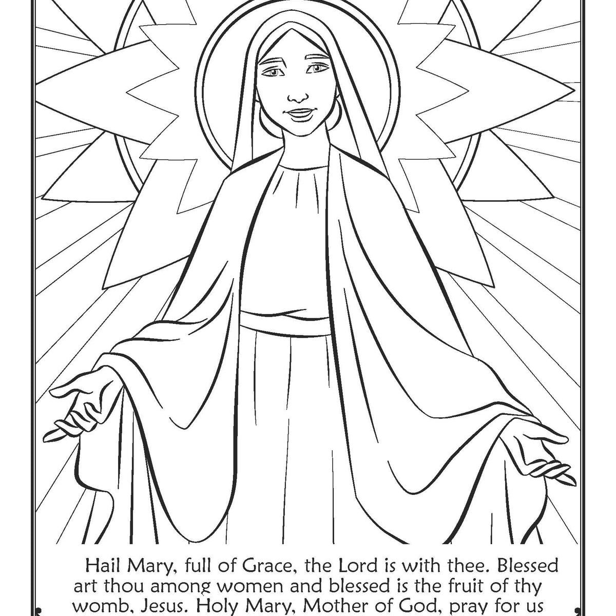 Mary, Mother Of God Coloring Page